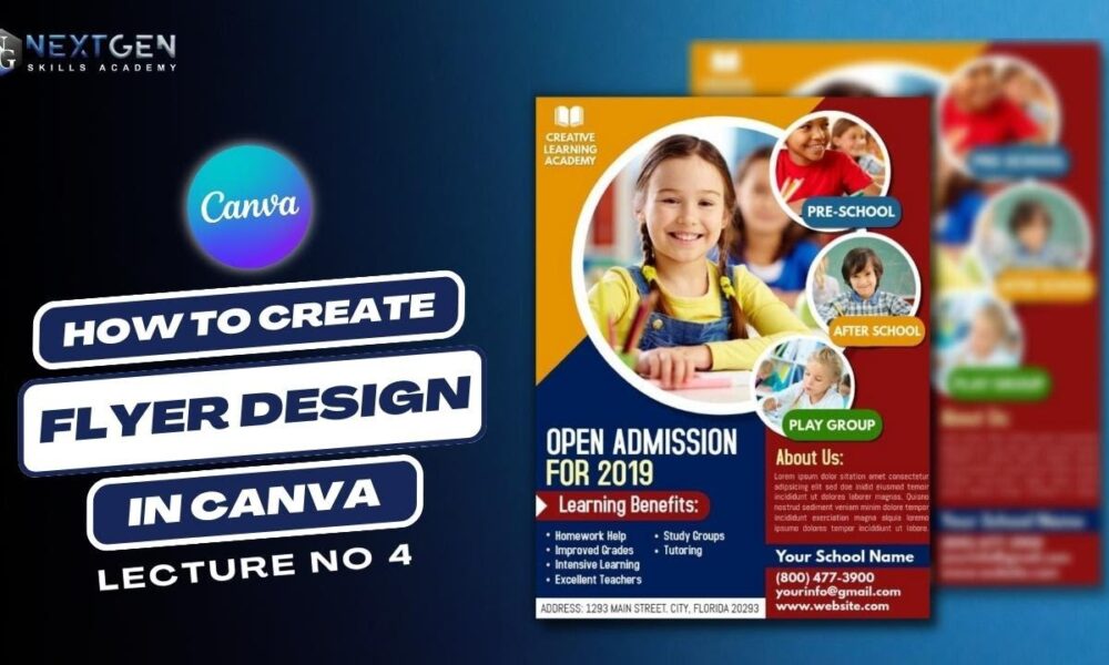 How To Create Flyer Design In Canva – Lecture No 4 - Foco Digital