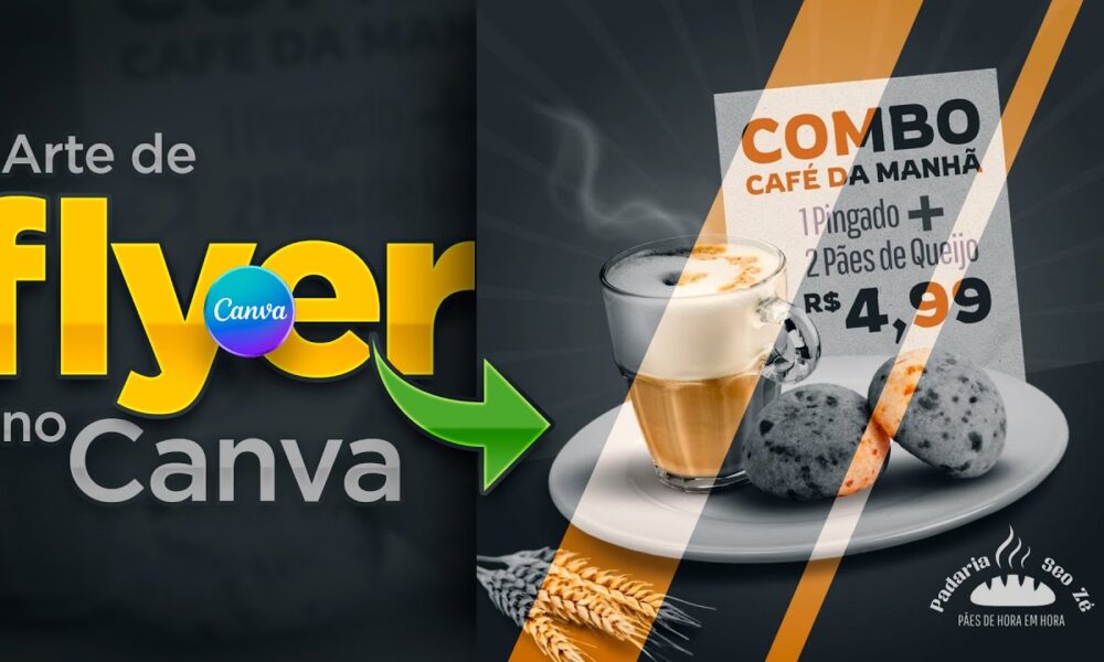 Flyer de Padaria [Arte chamativa, simples e rápida no Canva] - Foco Digital