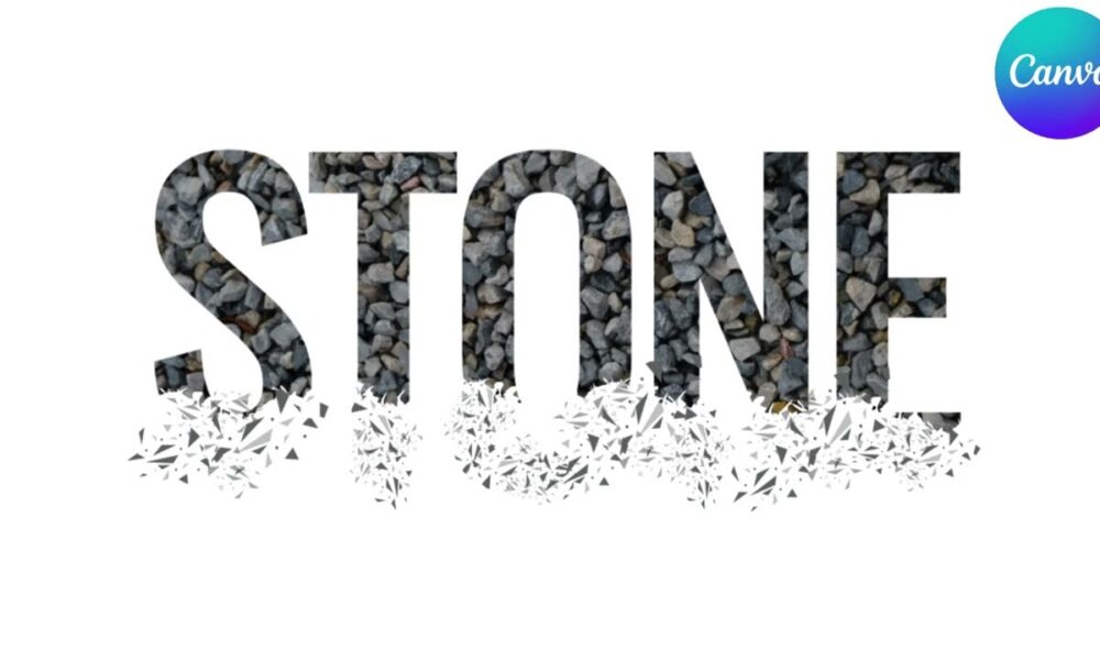 🪨 Crushed Stone Text Effect in Canva | Bold Typography Design Tutorial ...