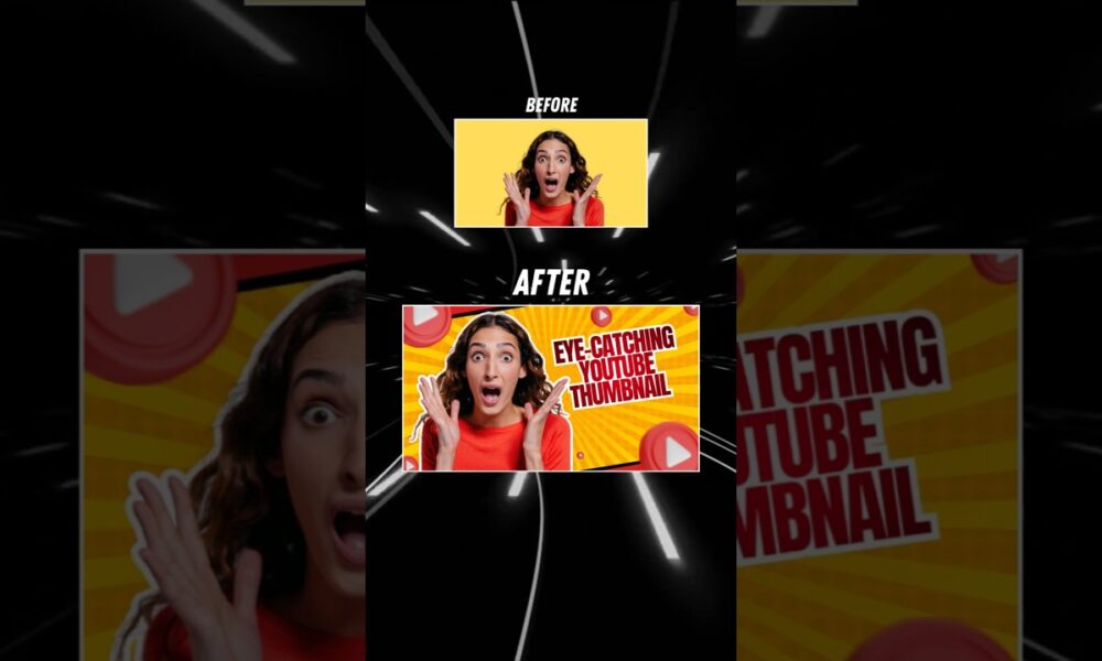 Before vs after youtube thumbnail #canva #youtube #thumbnail - Foco Digital
