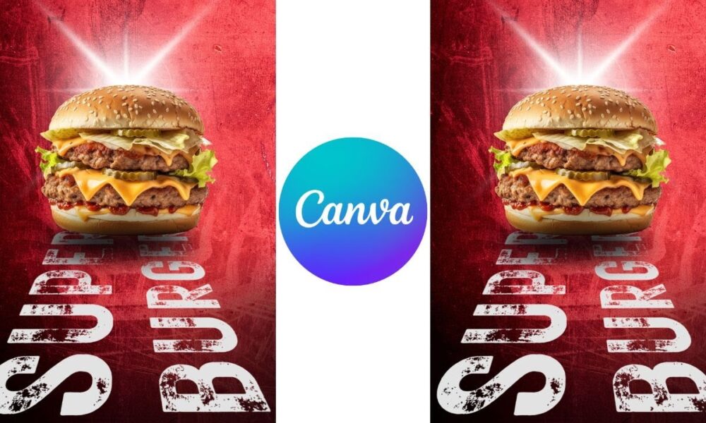 Modern Burger Poster Design in Canva (Easy & Appetizing Tutorial ...