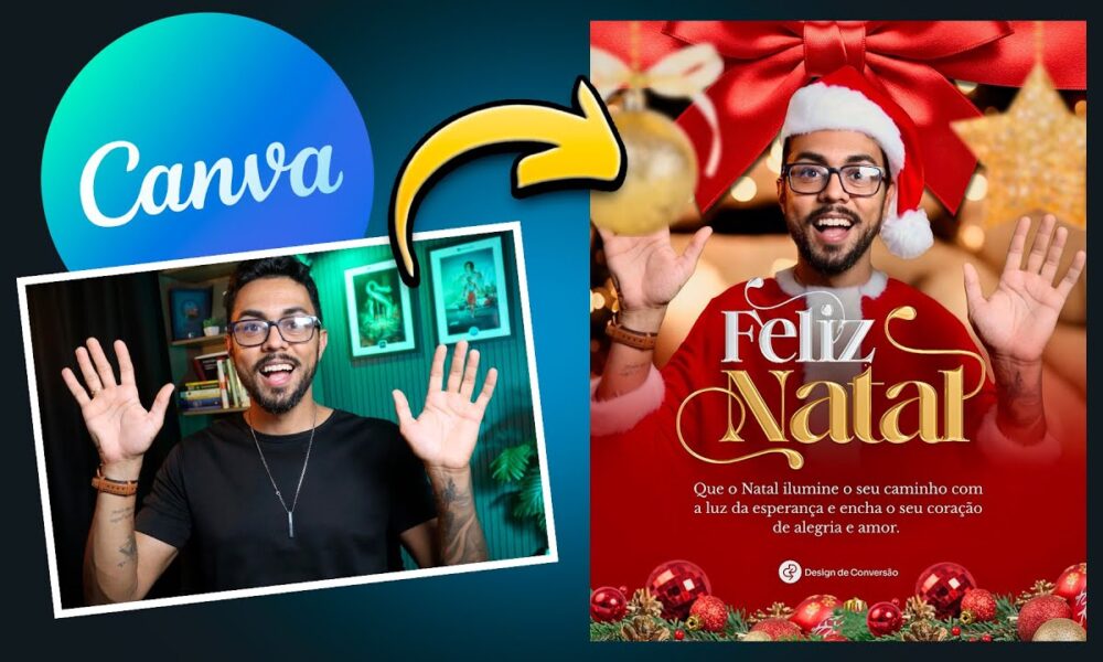 Como Fazer Arte de Post de Natal Fácil e Rápido com IA do Canva - Foco ...